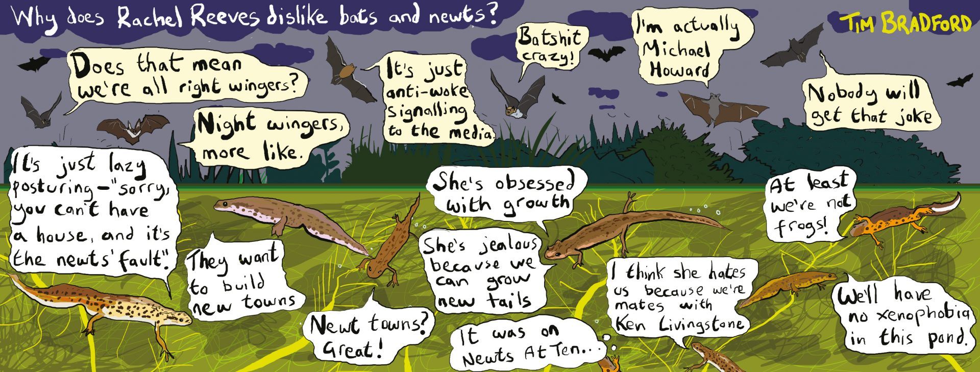 Cartoon: Why does Rachel Reeves dislike bats and newts? - The New World