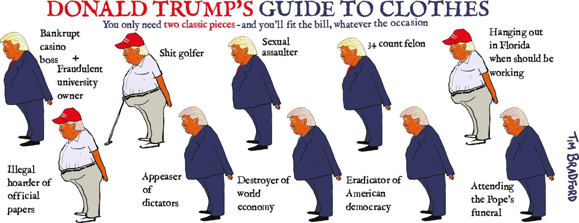 Tim Bradford's Cartoon: Donald Trump's guide to clothes - The New World
