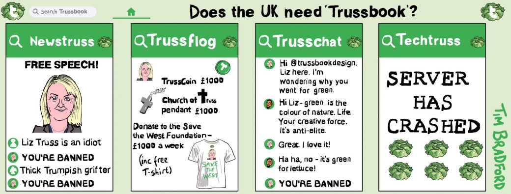 Tim Bradford's Cartoon: Does the UK need 'Trussbook'? - The New World
