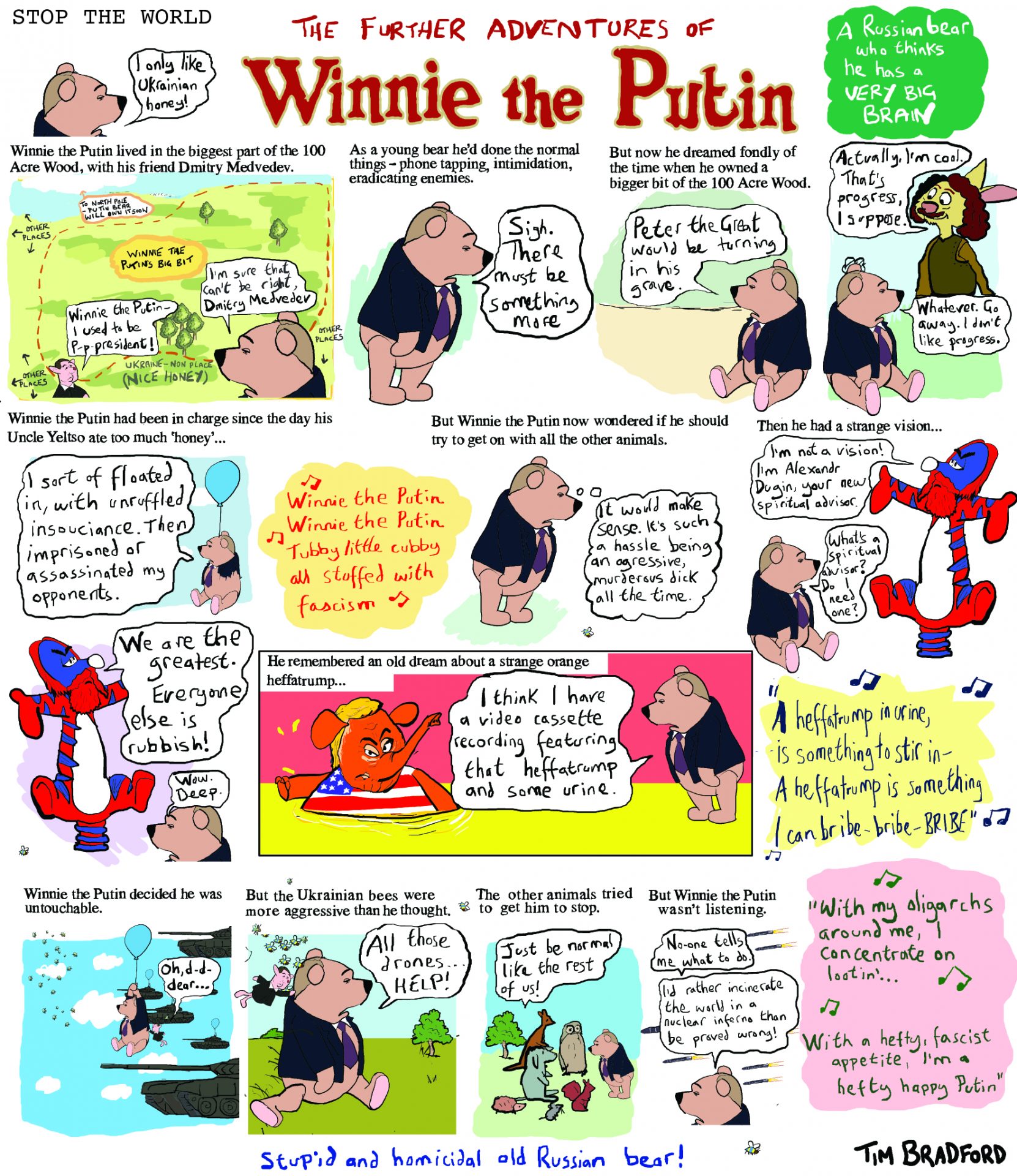 Tim Bradford's cartoon: The further adventures of Winnie the Putin - The New World