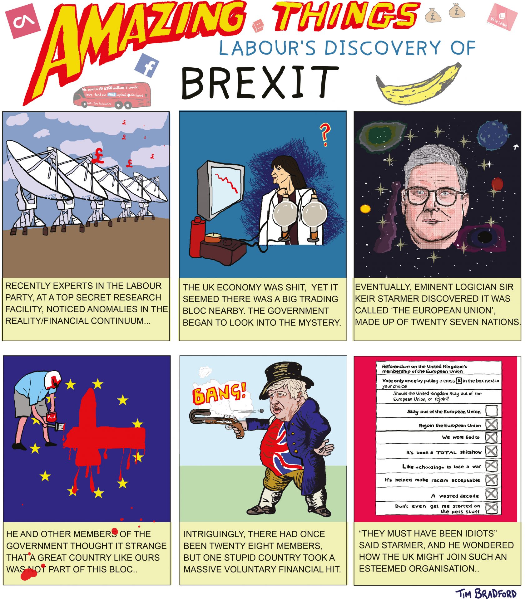 Tim Bradford's cartoon: Labour's discovery of Brexit - The New World