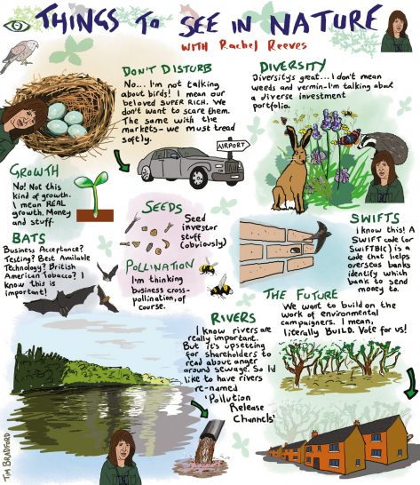 Tim Bradford's cartoon: Things to see in nature with Rachel Reeves ...