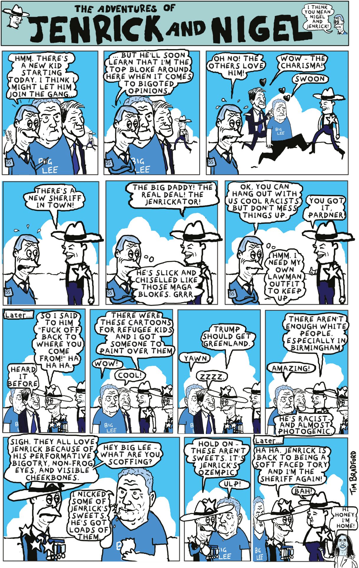 Tim Bradford's cartoon: The adventures of Jenrick and Nigel - The New World