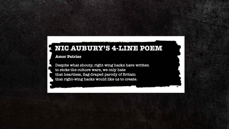 Nic Aubury's 4-line poem: Amor Patriae - The New World